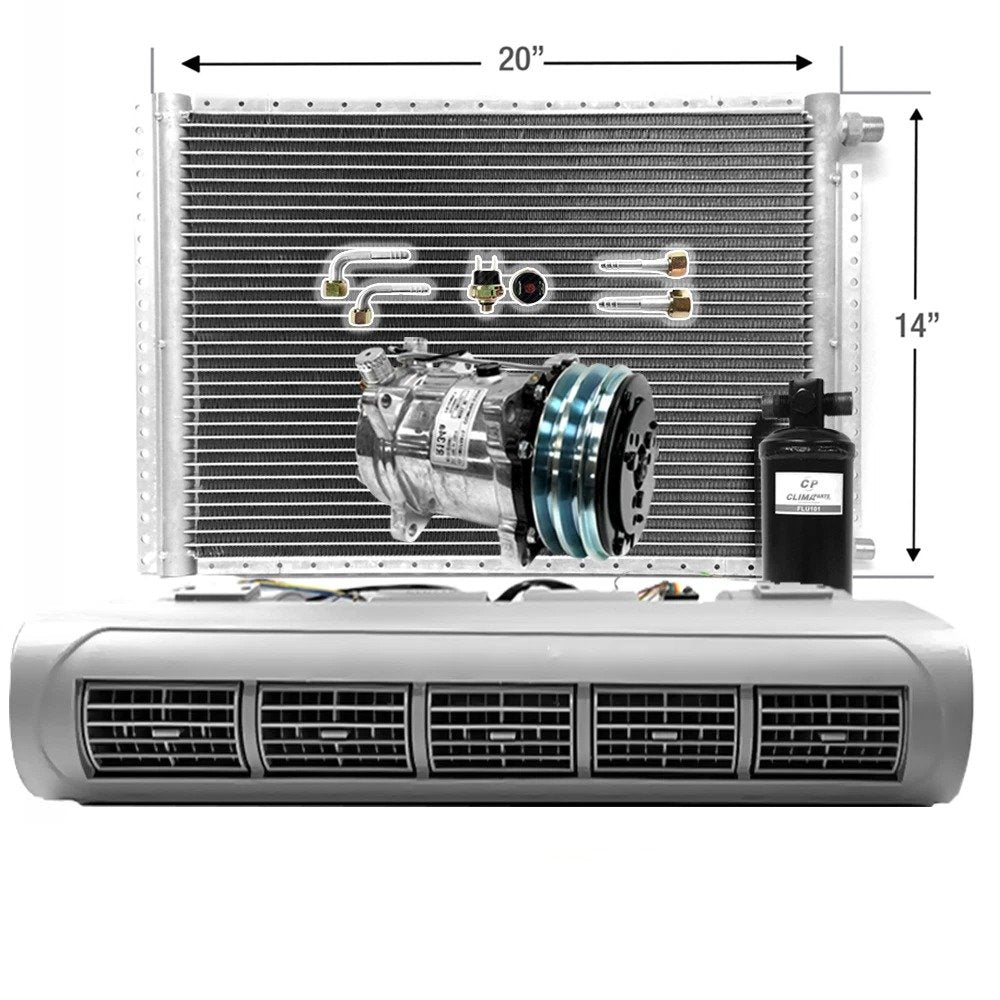 AC Kit EVU110 Universal Evaporator Underdash Unit Compressor & AC Cond
